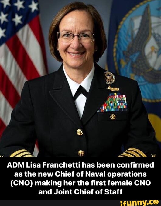 ADM Lisa Franchetti has been confirmed as the new Chief of Naval ...