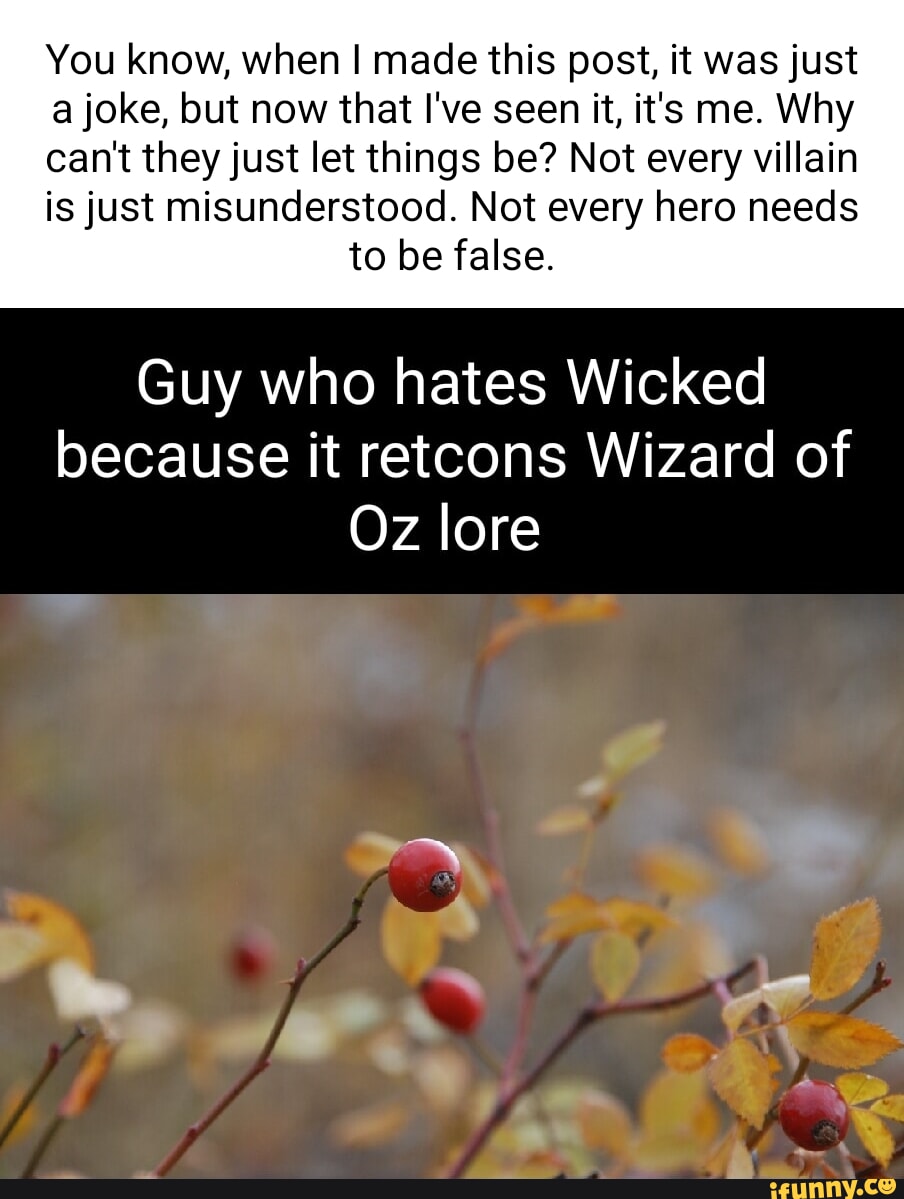 You know, when I made this post, it was just a joke, but now that I've ...