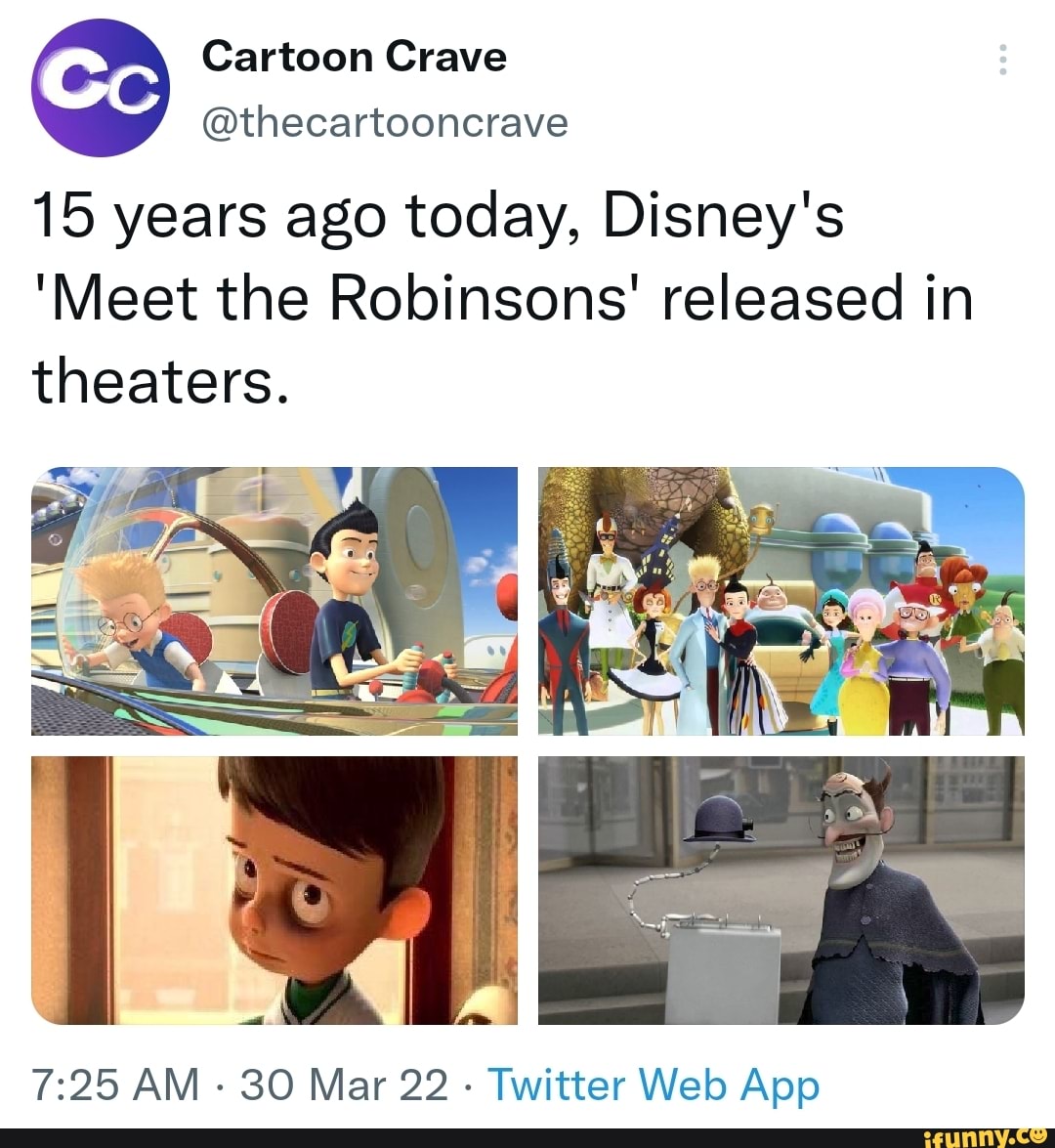 Cartoon Crave @thecartooncrave 15 years ago today, Disney's 'Meet the ...