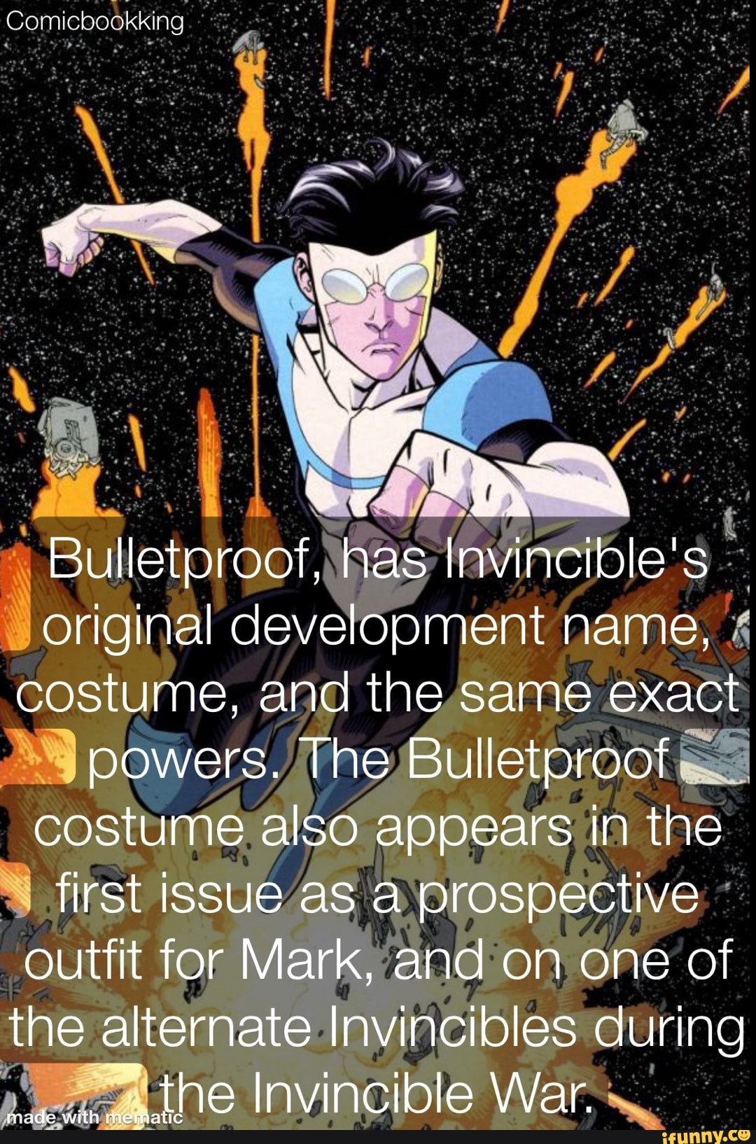 Cemicbookking rant Bulletproof, has Invincible's original development ...