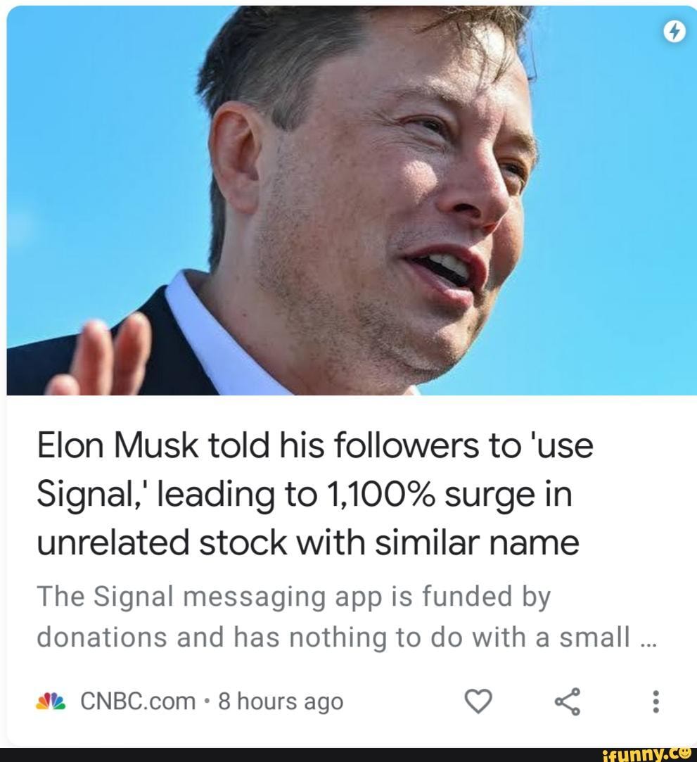Elon Musk told his followers to 'use Signal,' leading to 1,100% surge ...