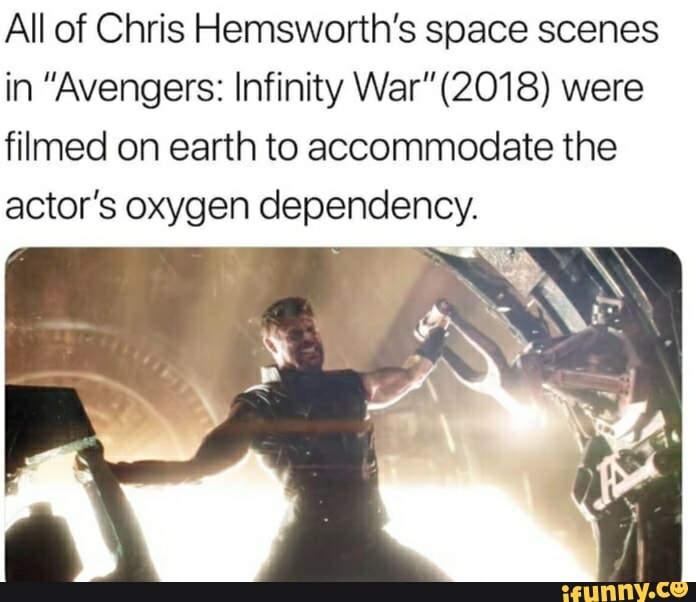 All of Chris Hemsworth's space scenes in “Avengers: Infinity War"(2018 ...