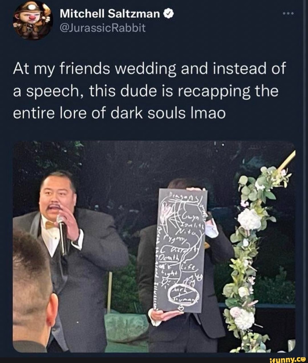 Mitchell Saltzman @ bed 0) 0) At my friends wedding and instead of a ...