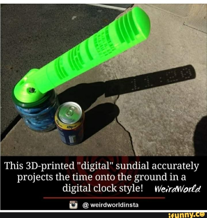 This 3D-printed "digital" sundial accurately projects the time onto the ...