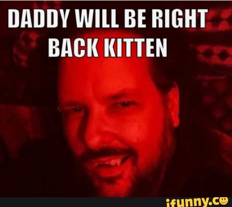 DADDY WILL BE RIGHT BACK KITTEN - iFunny