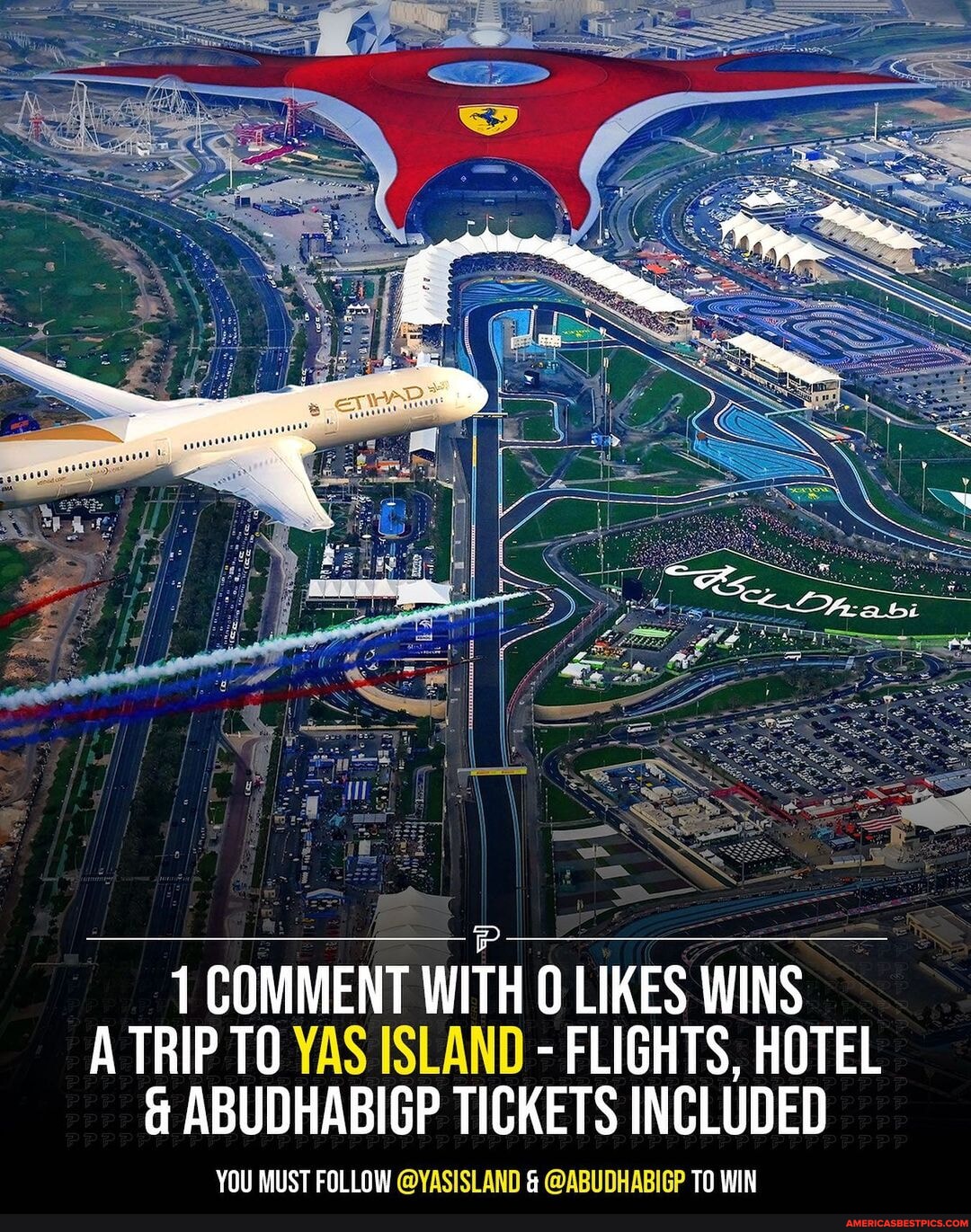1 COMMENT WITH LIKES WINS A TRIP TO YAS ISLAND - FLIGHTS, HOTEL ...