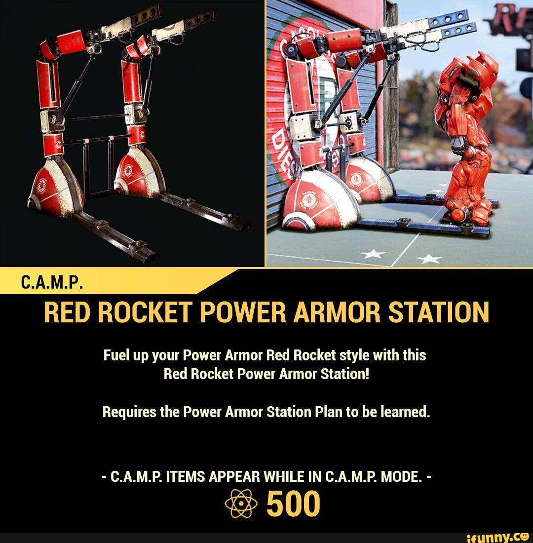 RED ROCKET POWER ARMOR STATION Fuel up your Power Armor Red Rocket ...