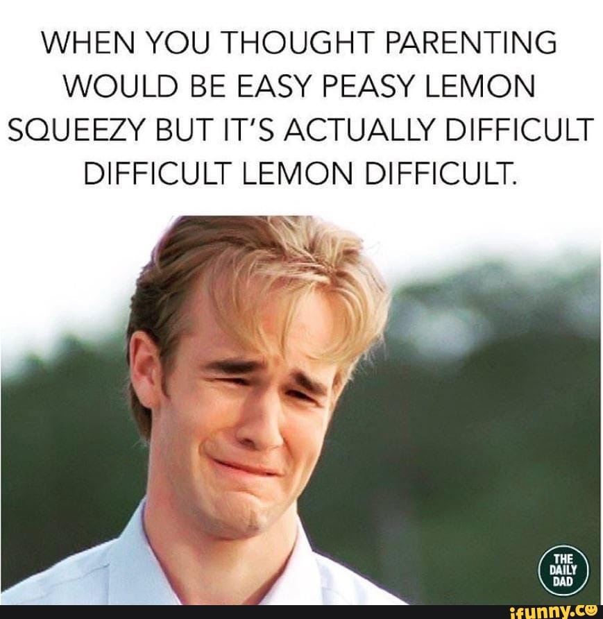 WHEN YOU THOUGHT PARENTING WOULD BE EASY PEASY LEMON SQUEEZY BUT IT'S ...