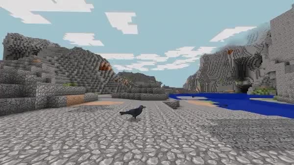 Flying Crow in Realmcraft Free Minecraft Style Game - )