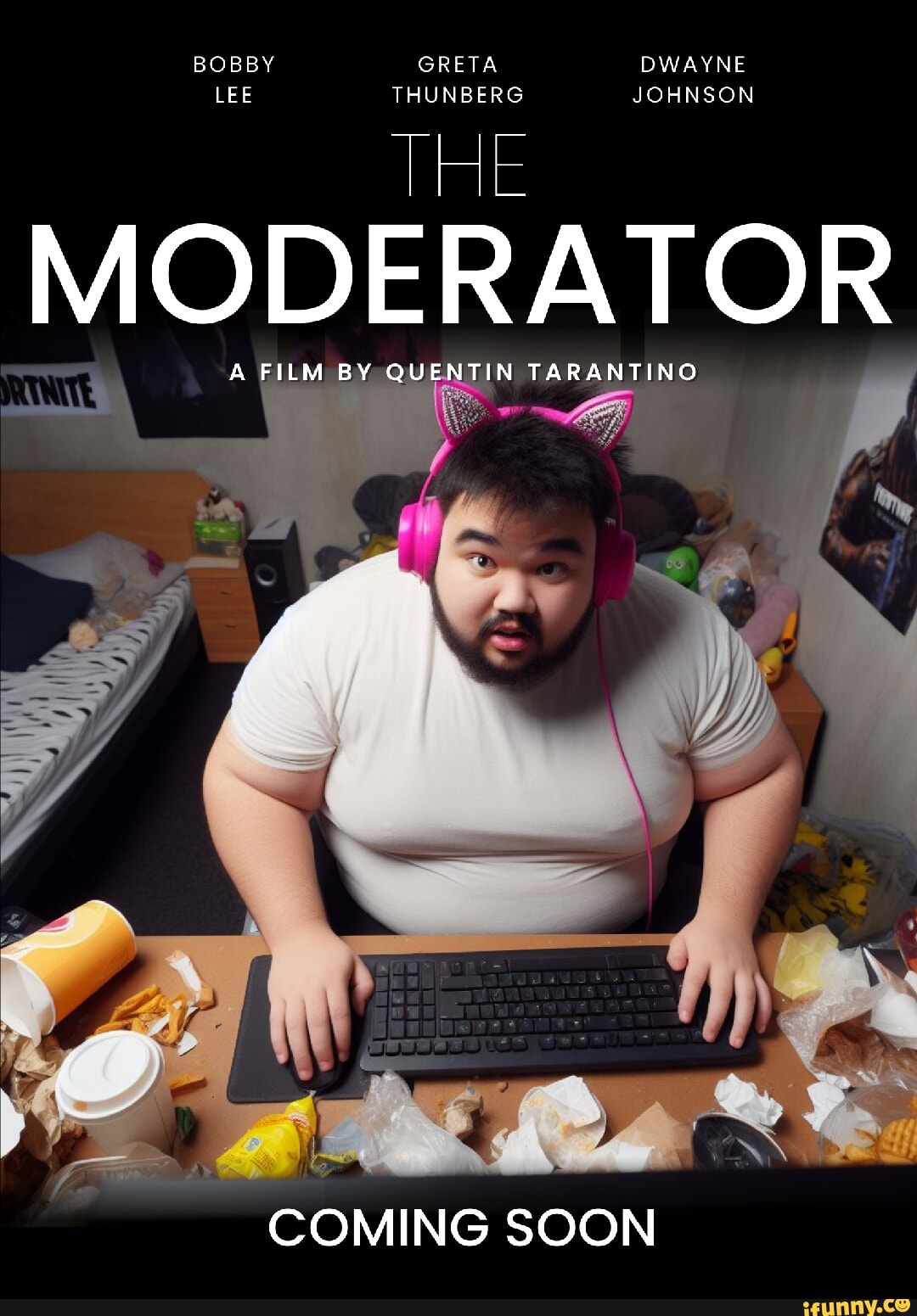 BOBBY GRETA DWAYNE LEE THUNBERG JOHNSON THE MODERATOR A FILM BY QUENTIN ...