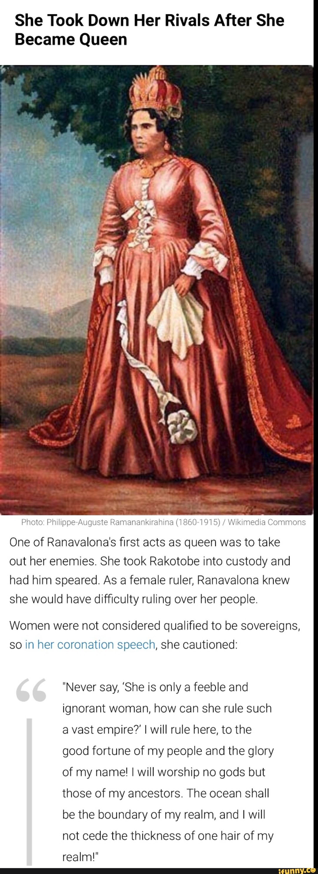 She Took Down Her Rivals After She Became Queen Photo: Philippe-Auguste ...