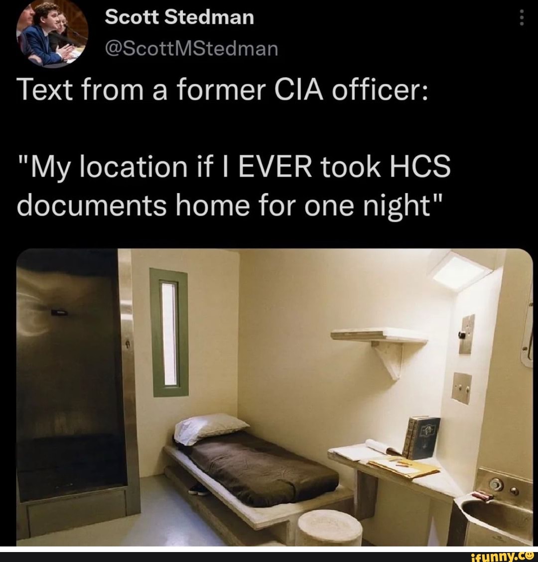 Scott Stedman @ScottMStedman Text from a former CIA officer: "My ...