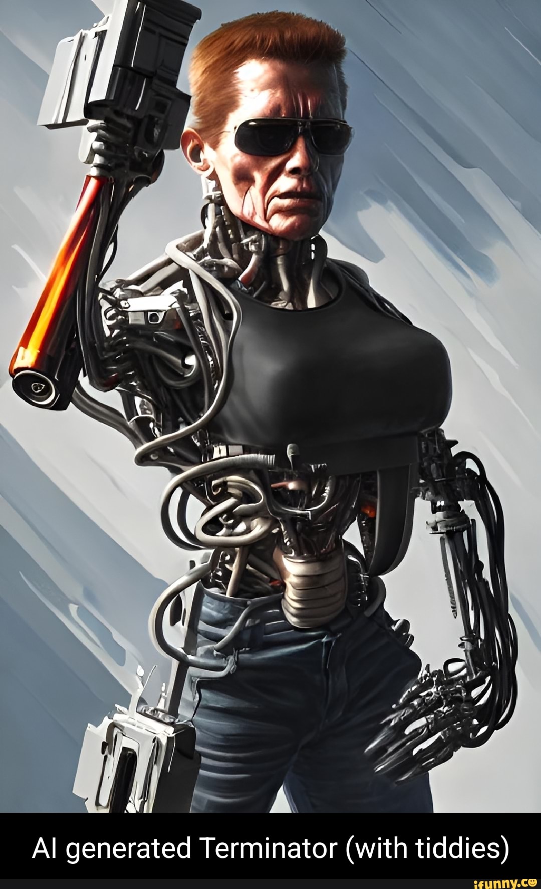 Al generated Terminator (with tiddies) - )