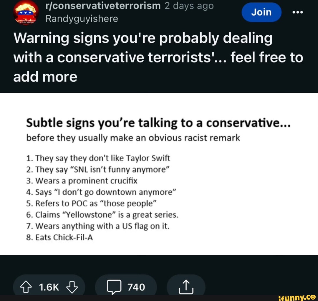 Wee Randyguyishere days ago Warning signs you're probably dealing Join ...