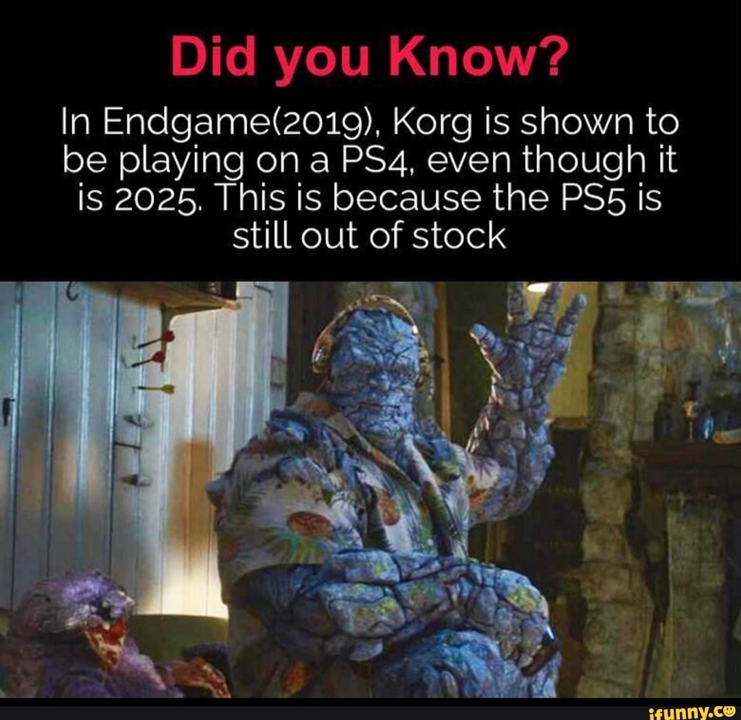 Did you Know? In Korg is shown to be playing on a PS. even though it is ...