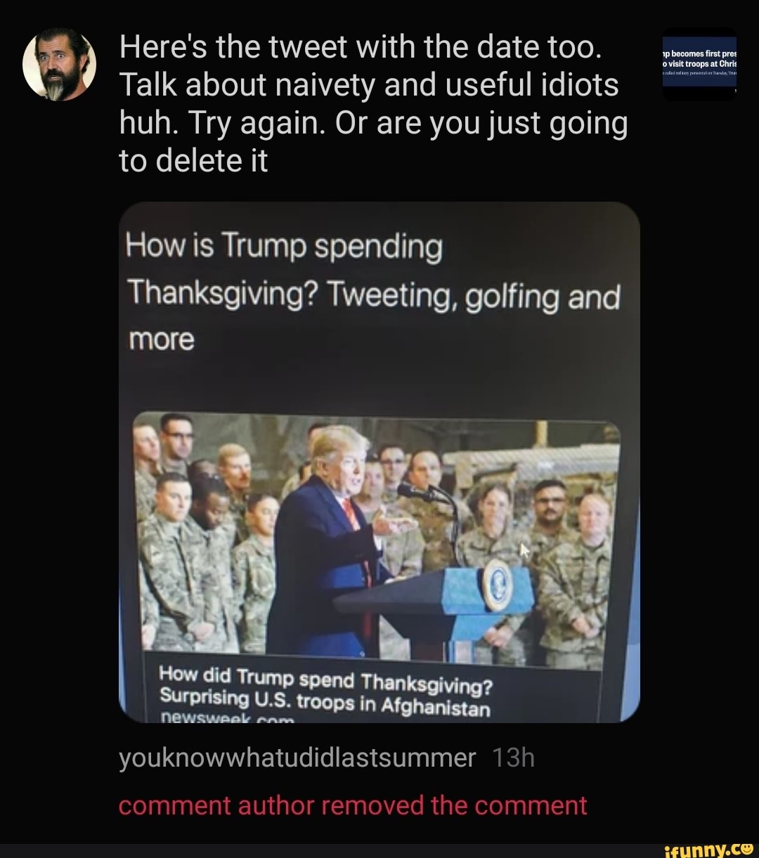 Here's the tweet with the date Talk about naivety and useful idiots huh ...