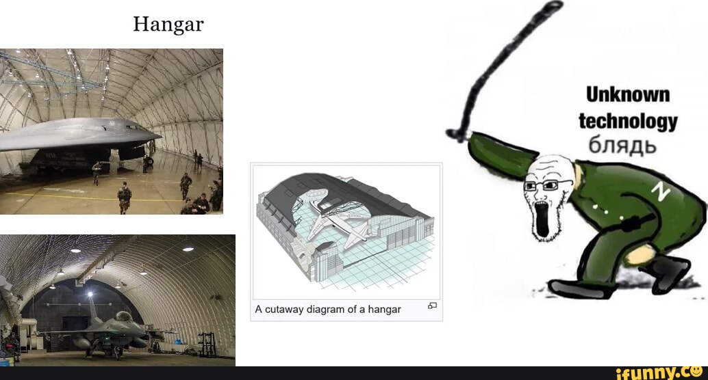 Hangar Unknown technology A cutaway diagram of a hangar - iFunny