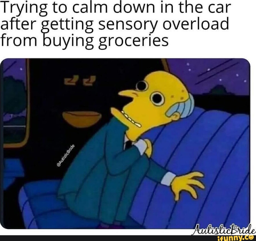 Trying to calm down in the car after getting sensory overload from ...
