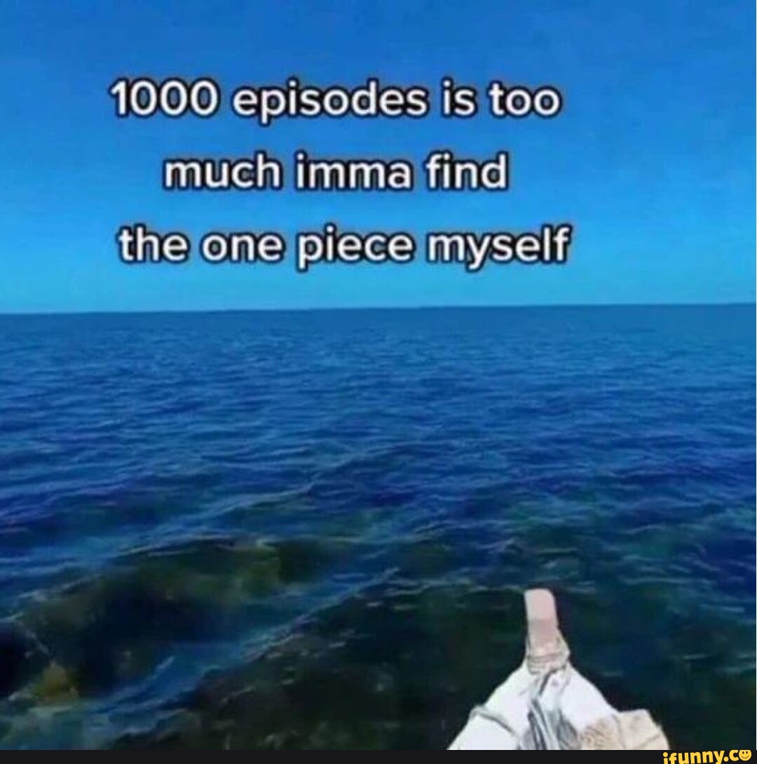 1000 episodes is too much imma find one piece myself, - iFunny