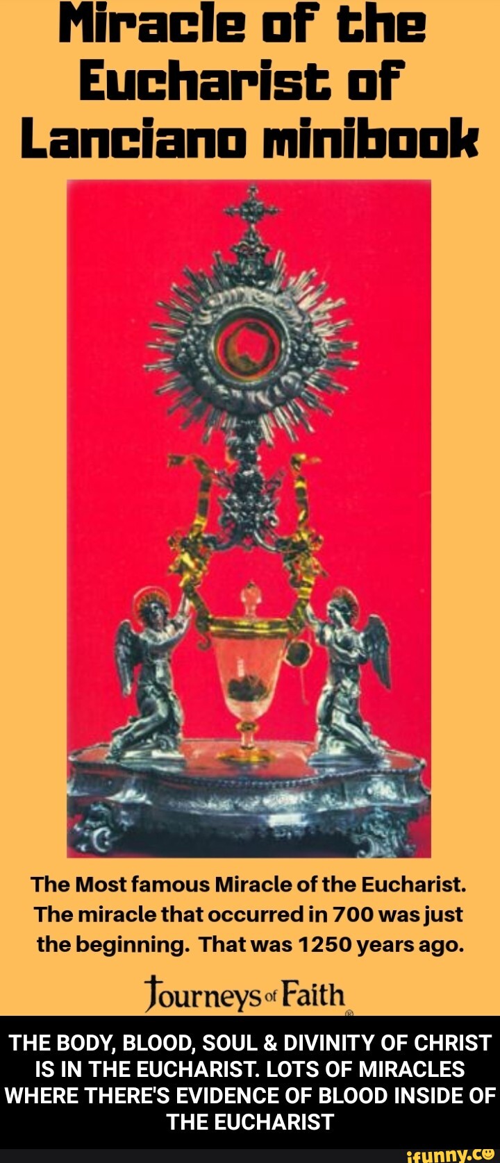 Miracle of the Eucharist of Lanciano minibook The Most famous Miracle ...