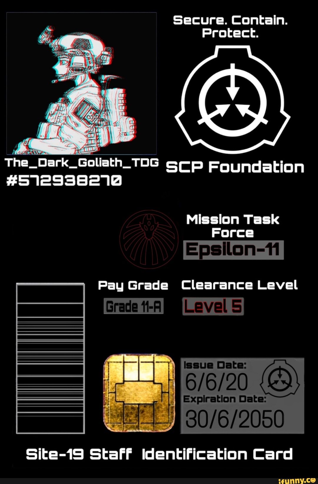 Secure. Contain. Protect. AT The. Dark Goliath. TDG SCP Foundation Pay ...
