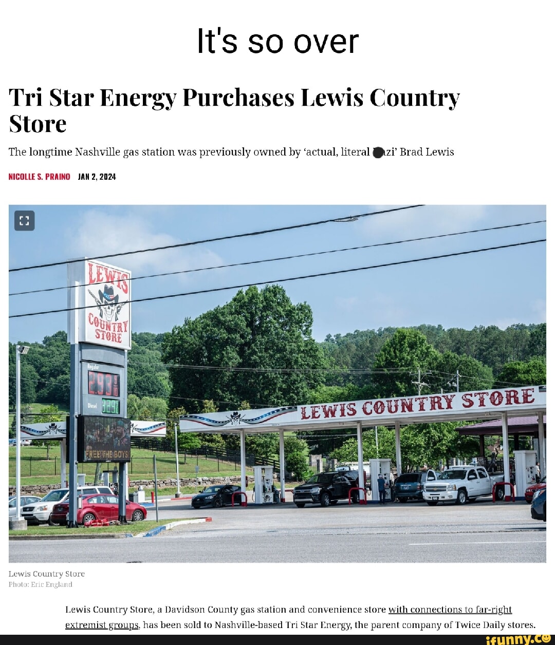It's So over Tri Star Energy Purchases Lewis Country Store The longtime ...