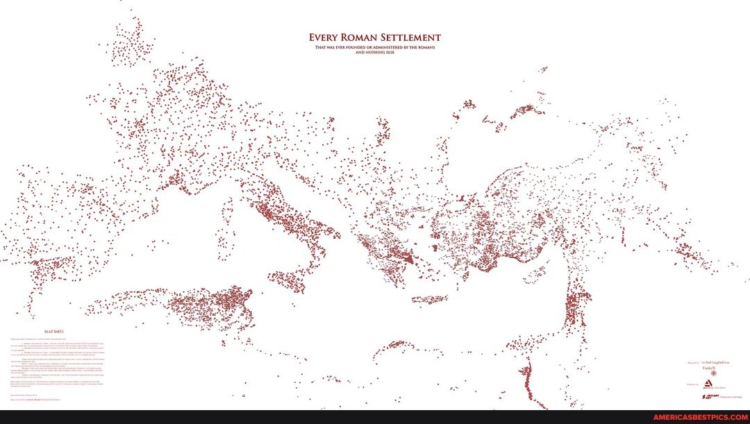 Map shows every Roman settlement. 🗡 - EVERY ROMAN SETTLEMENT 'THAT WAS ...