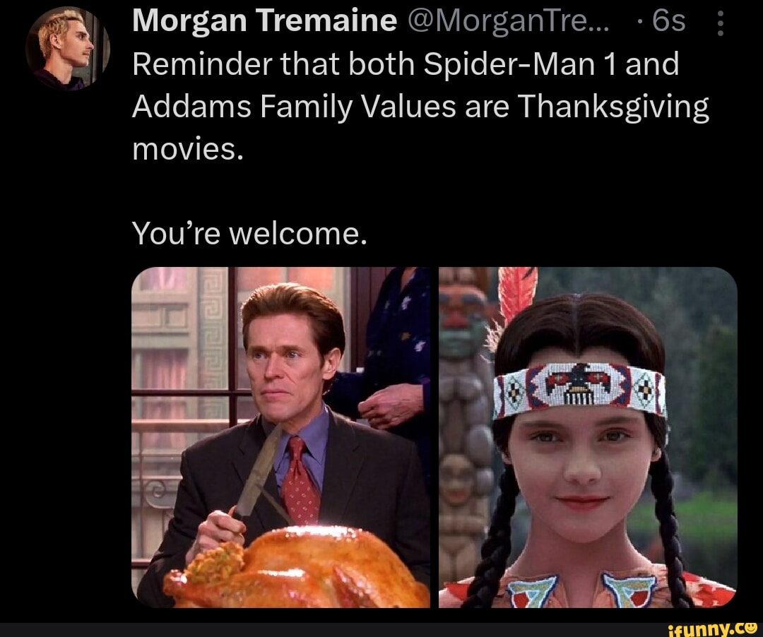 Morgan Tremaine @Morgantre... Reminder that both Spider-Man and Addams ...
