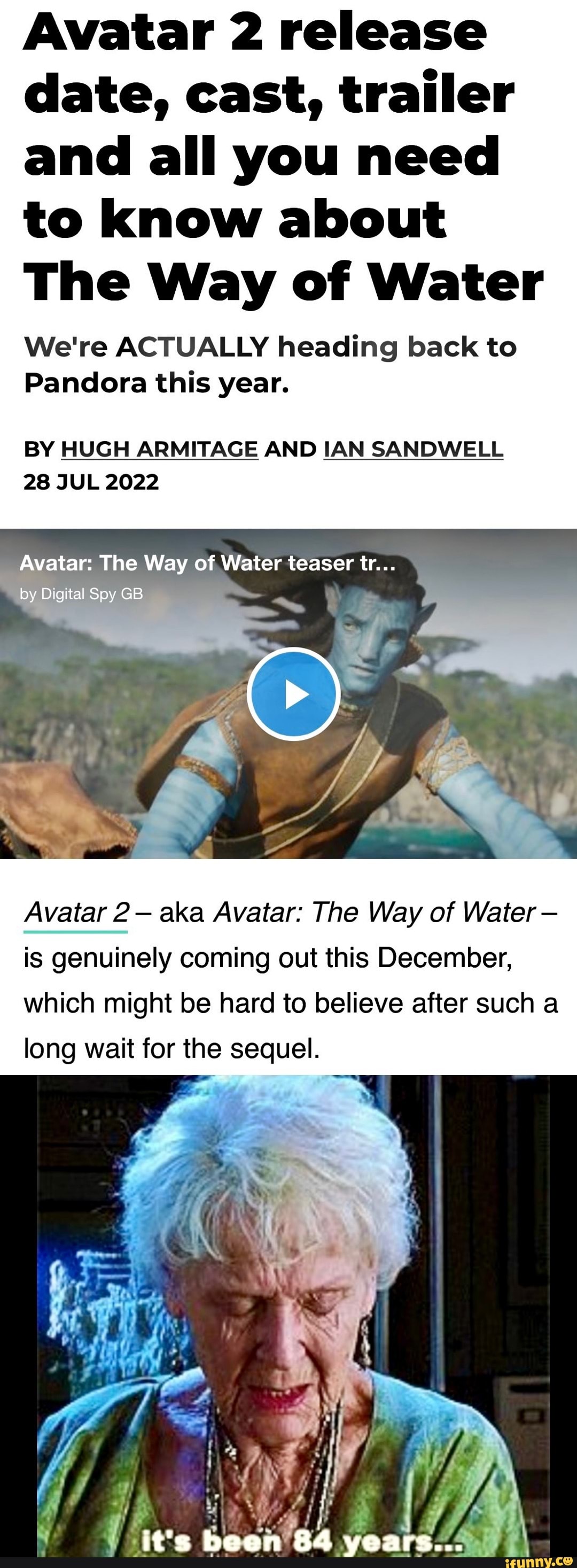 Avatar 2 release date, cast, trailer and all you need to know about The ...