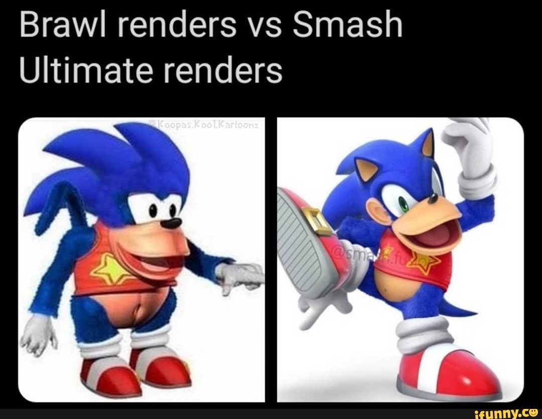 Brawl renders vs Smash Ultimate renders - iFunny