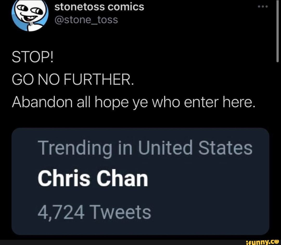 Stonetoss comics @stone_toss STOP! GO NO FURTHER. Abandon all hope ye ...