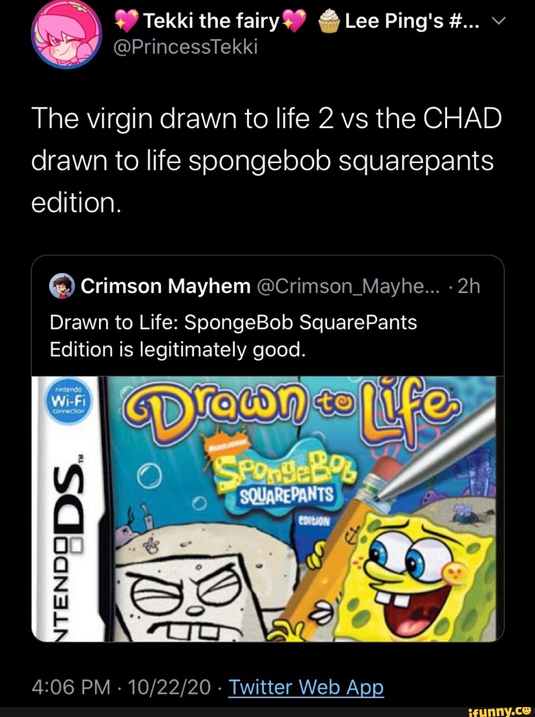 The virgin drawn to life 2 vs the CHAD drawn to life soongebob ...