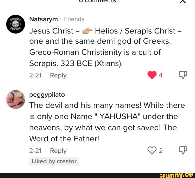 Natsarym Friends Jesus Christ = Helios / Serapis Christ = one and the ...