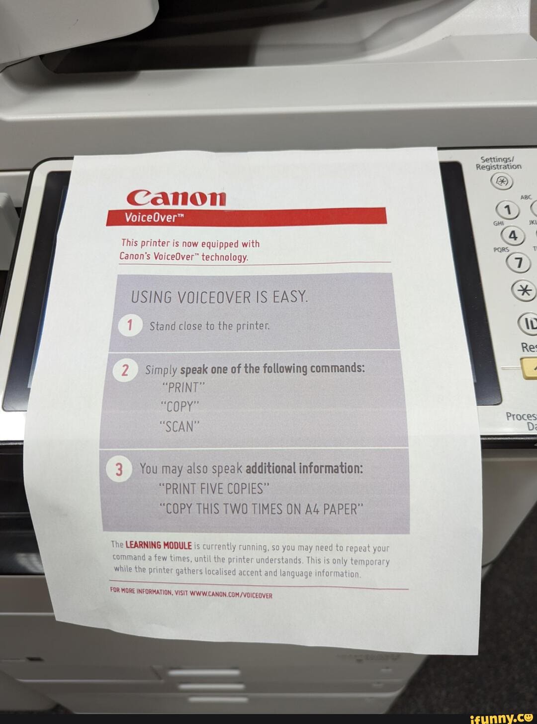 Settings! Registration Canon This printer is now equipped with Canon's ...