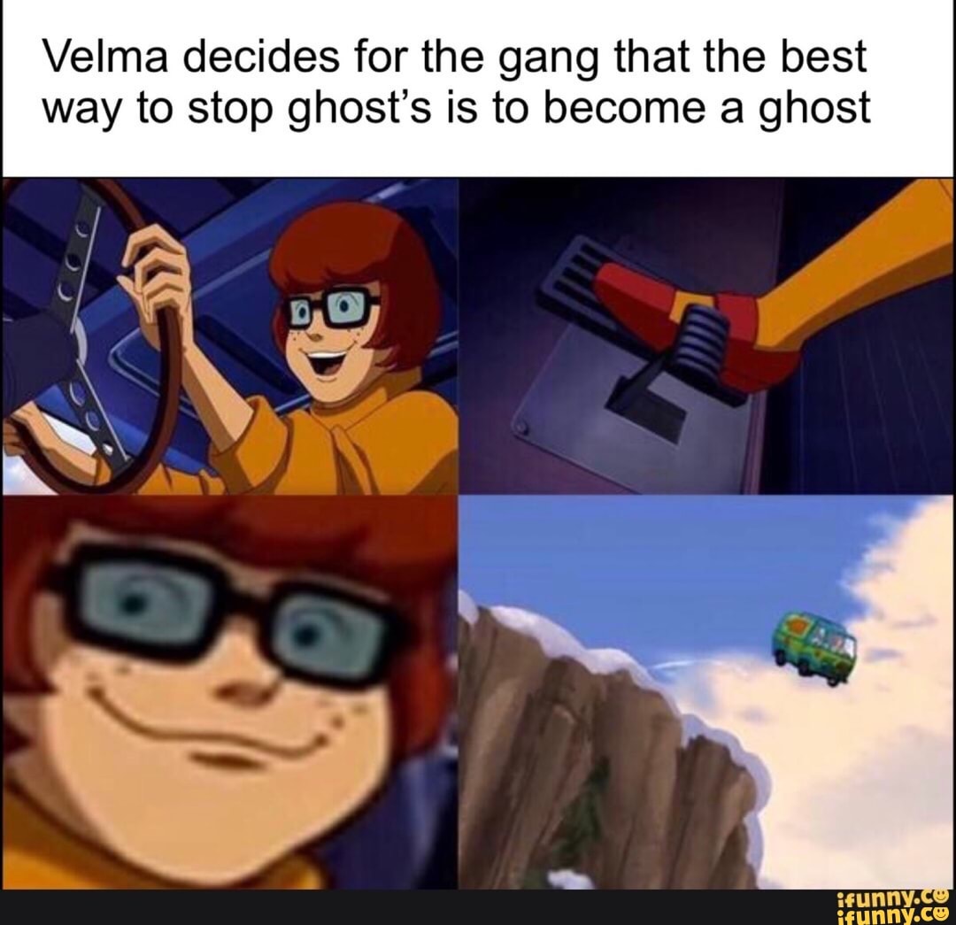 Velma decides for the gang that the best way to stop ghost’s is to ...