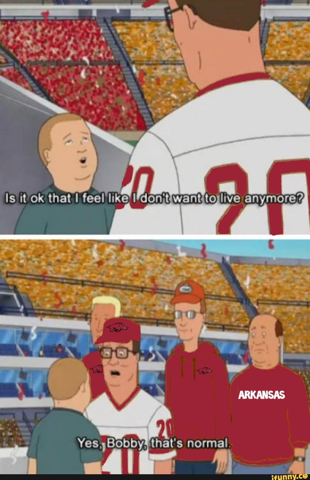 J ( Is it ok tha \ \ \ ves tha normal. ARKANSAS - iFunny