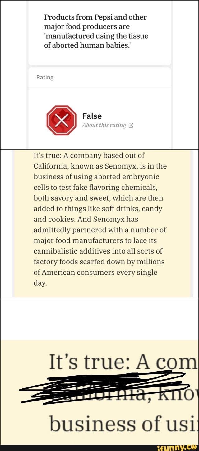 Products from Pepsi and other major food producers are 'manufactured ...