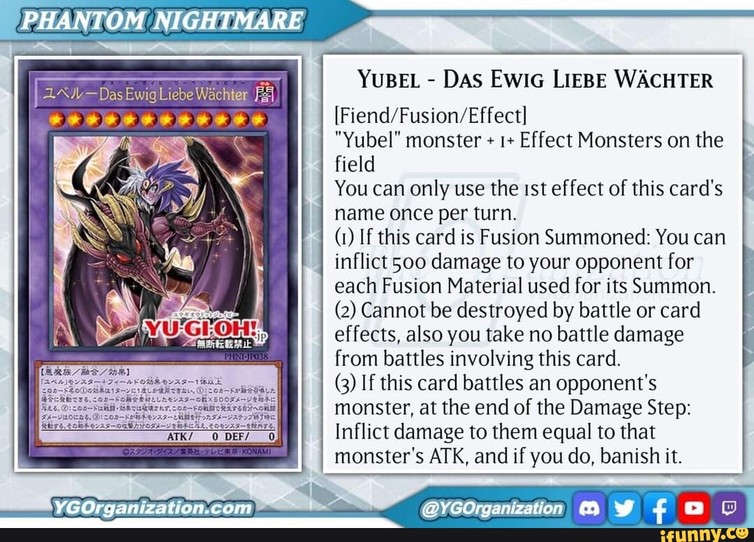 YUBEL - Das Ewic LIEBE WA "Yubel" monster + 1+ Effect Monsters on the ...
