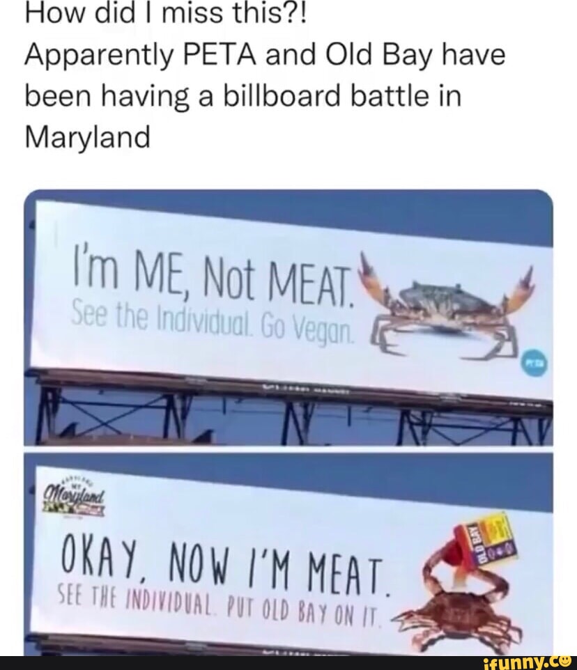 How did I miss this'?! Apparently PETA and Old Bay have been having a ...