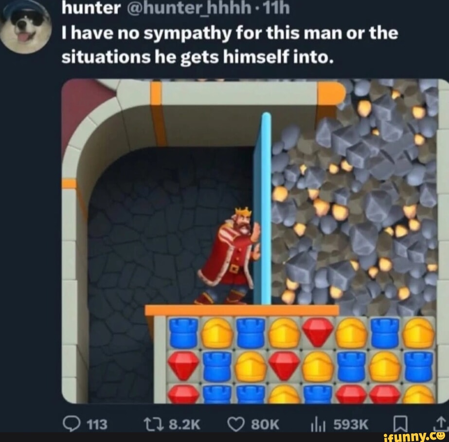 Hunter @hunter hhhh: I have no sympathy for this man or the situations ...