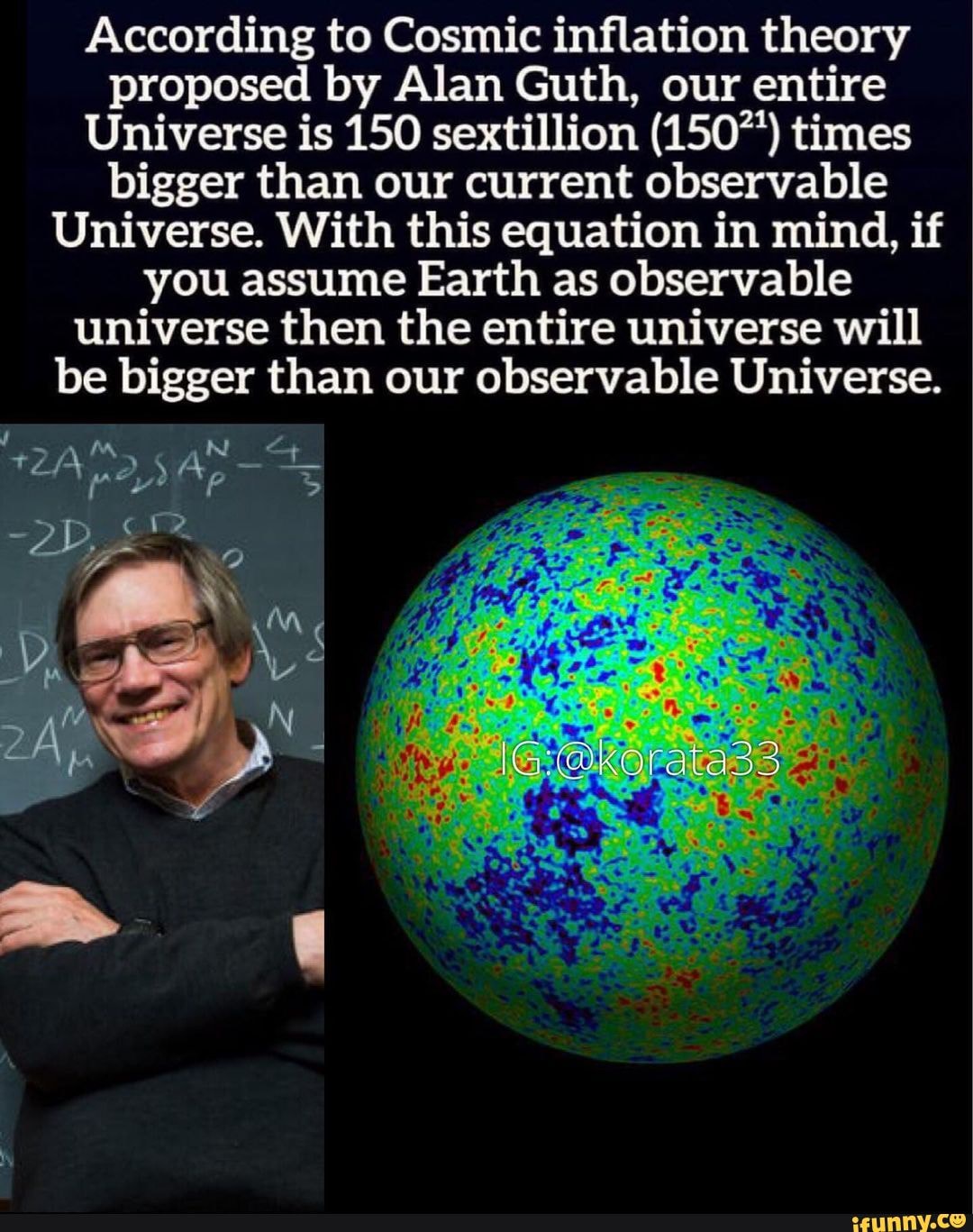 According to Cosmic inflation theory proposed by Alan Guth, our entire ...