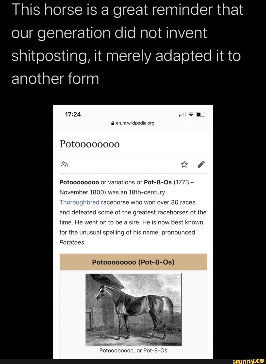 This horse is a great reminder that our generation did not invent ...