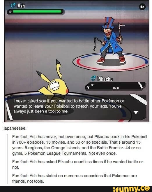 Ash japaneese: Pikachu Inever asked you if you wanted to battle other ...