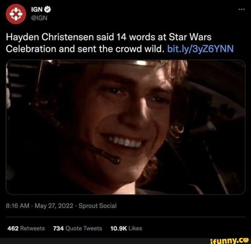 Hayden Christensen said 14 words at Star Wars Celebration and sent the ...