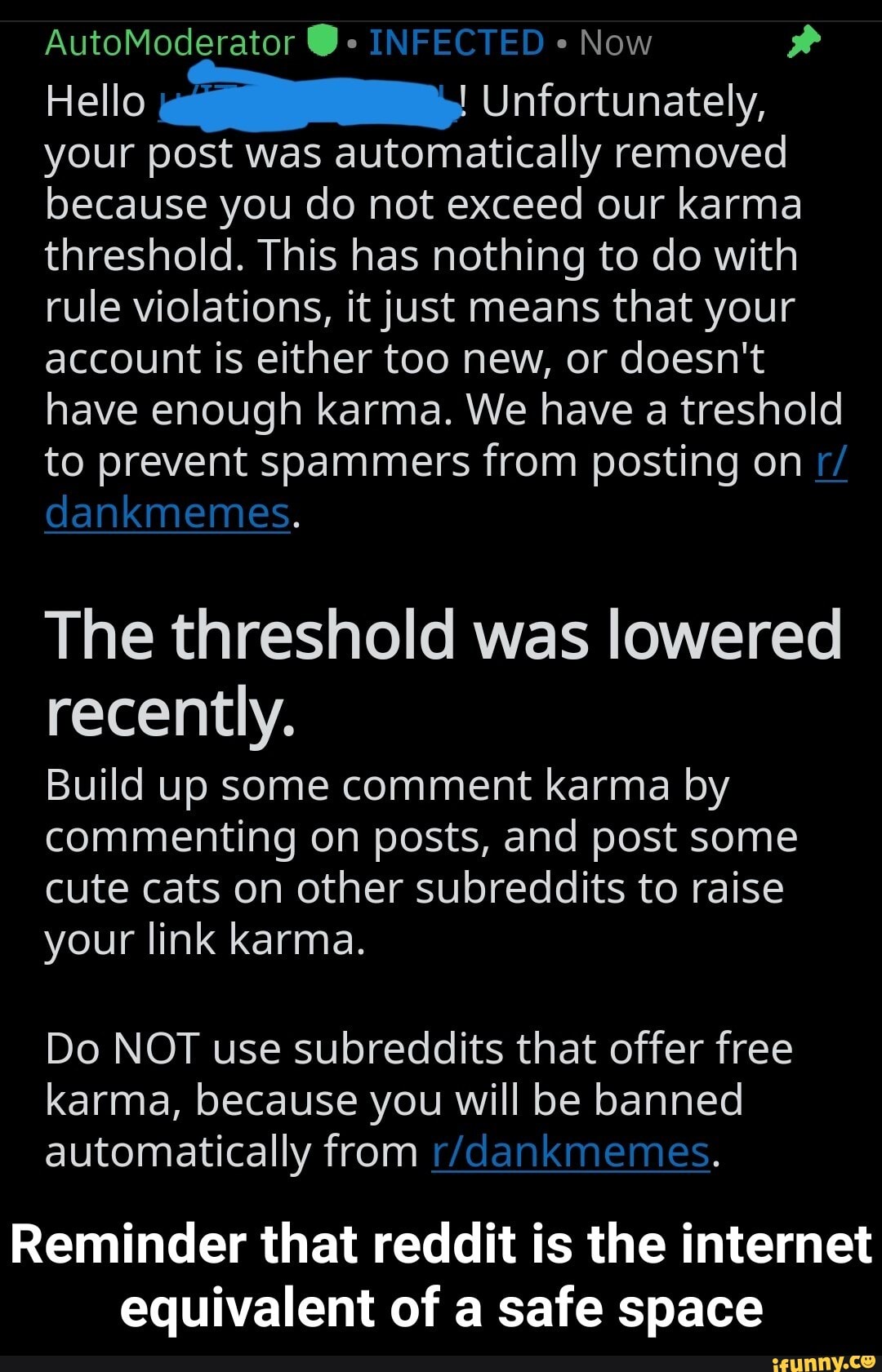 AutoModerator . . . Now ) Hello & Unfortunately, your post was automatically removed because you ...