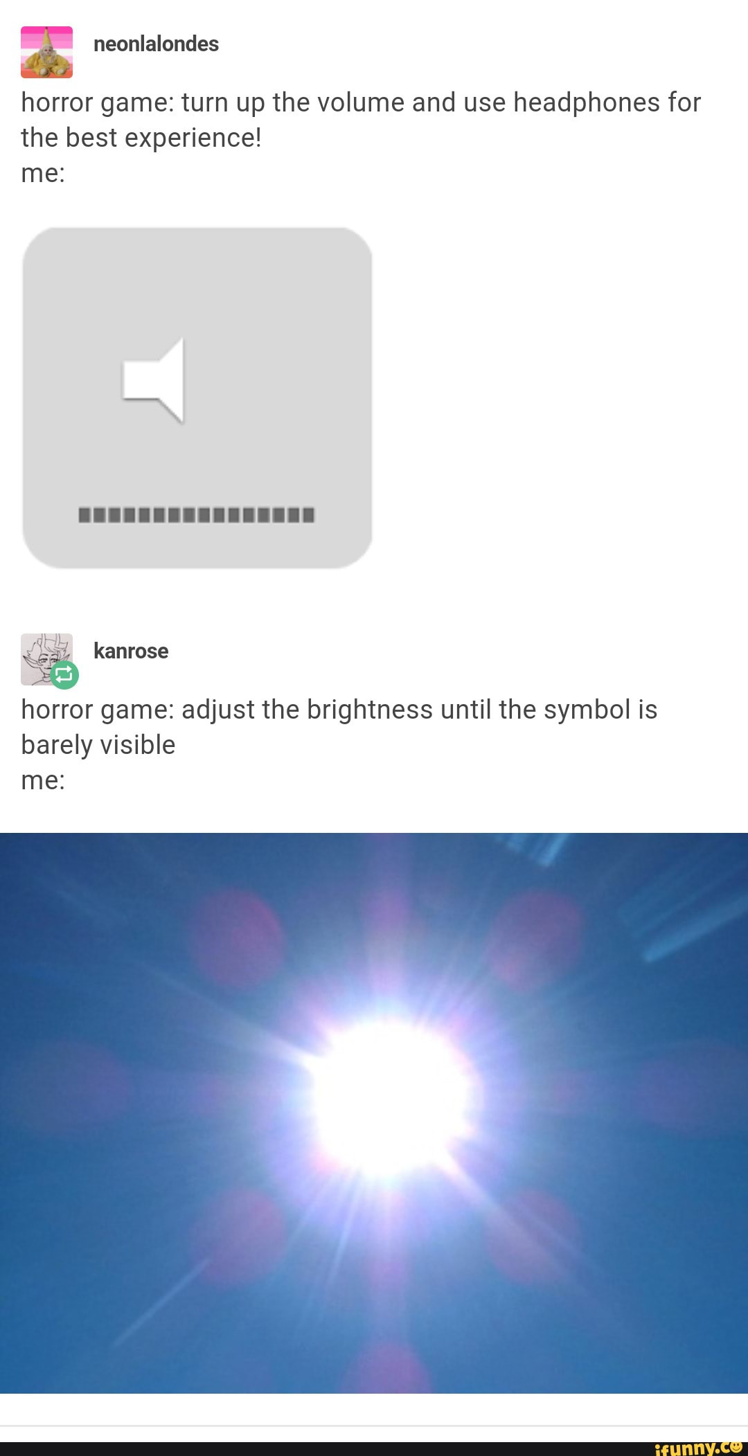 Playing horror games be like - horror game: turn up the volume and use ...