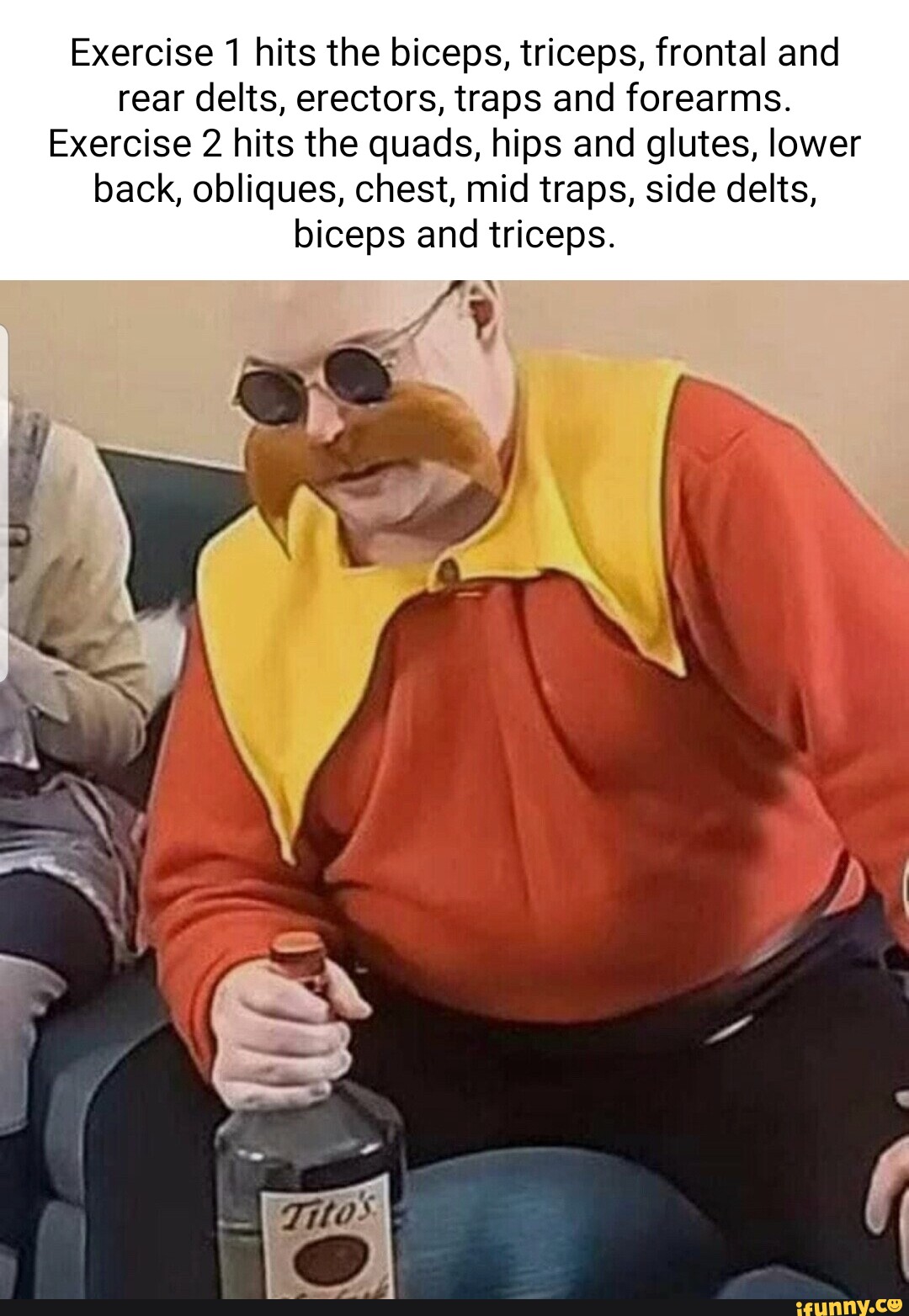 Exercise 1 hits the biceps, triceps, frontal and rear delts, erectors ...