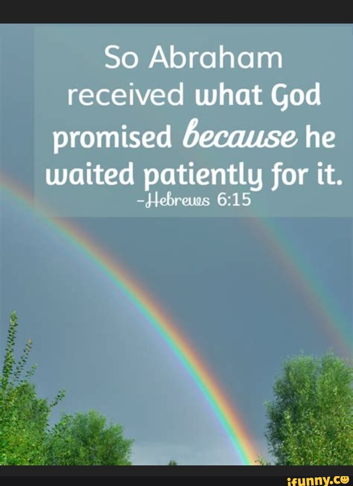 So Abraham received what God promised because he waited patiently for ...