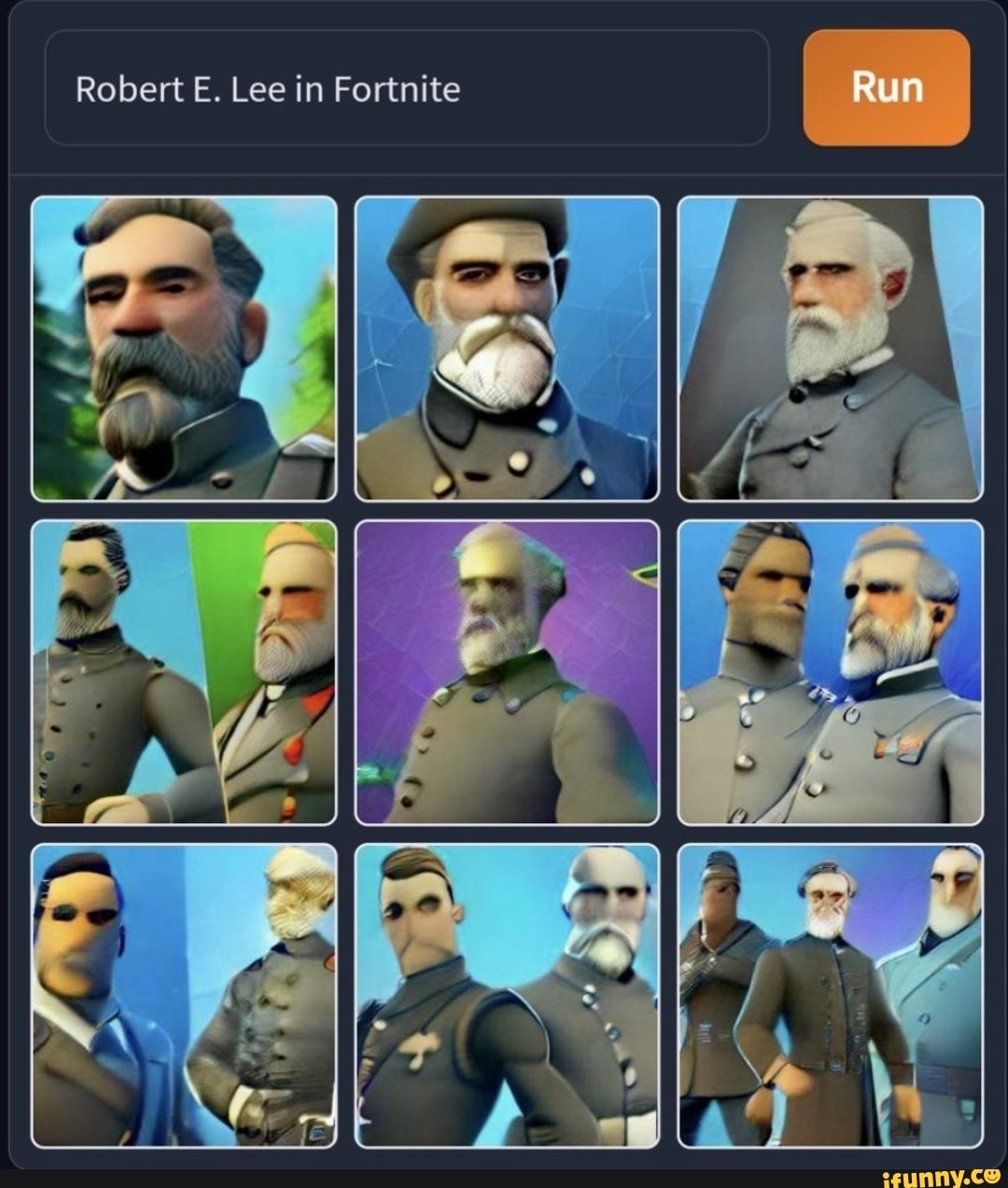 Run Robert E. Lee in Fortnite - iFunny