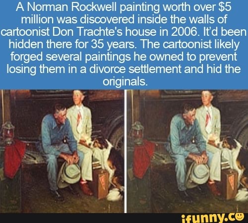 A Norman Rockwell painting worth over SS million was discovered inside ...